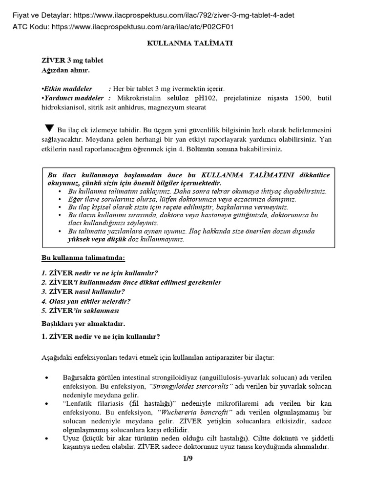 20319-Ziver-3-Mg-Tablet-Kt Tablet | PDF