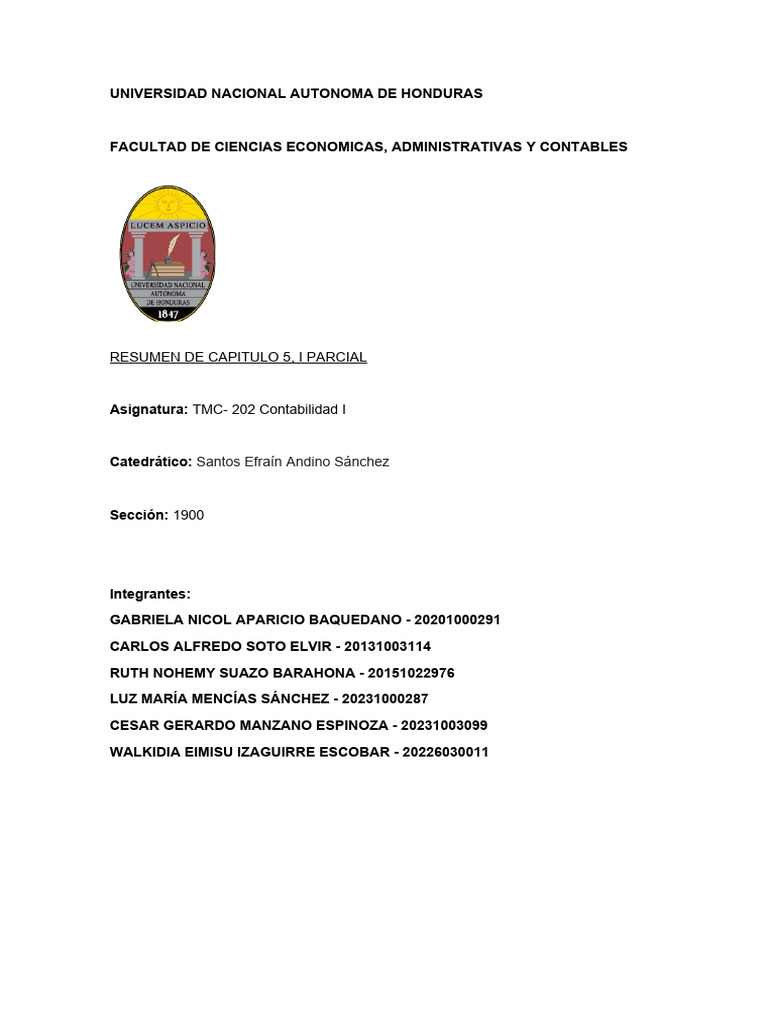 Resumen Cap 5, Grupo de Conta | PDF | Contabilidad | Business