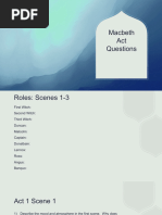 Macbeth Act One Scenes 1-3 Analysis Questions | PDF