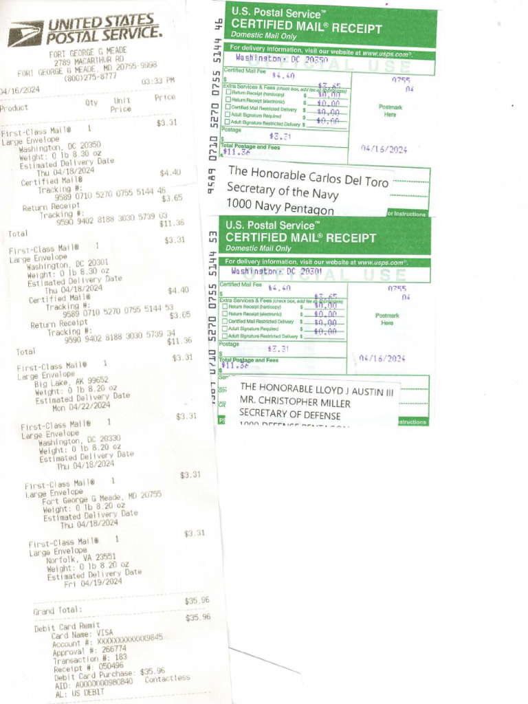 Certified Mail Return Receipt Ref: 16 April Protect Karla From The Usa ...