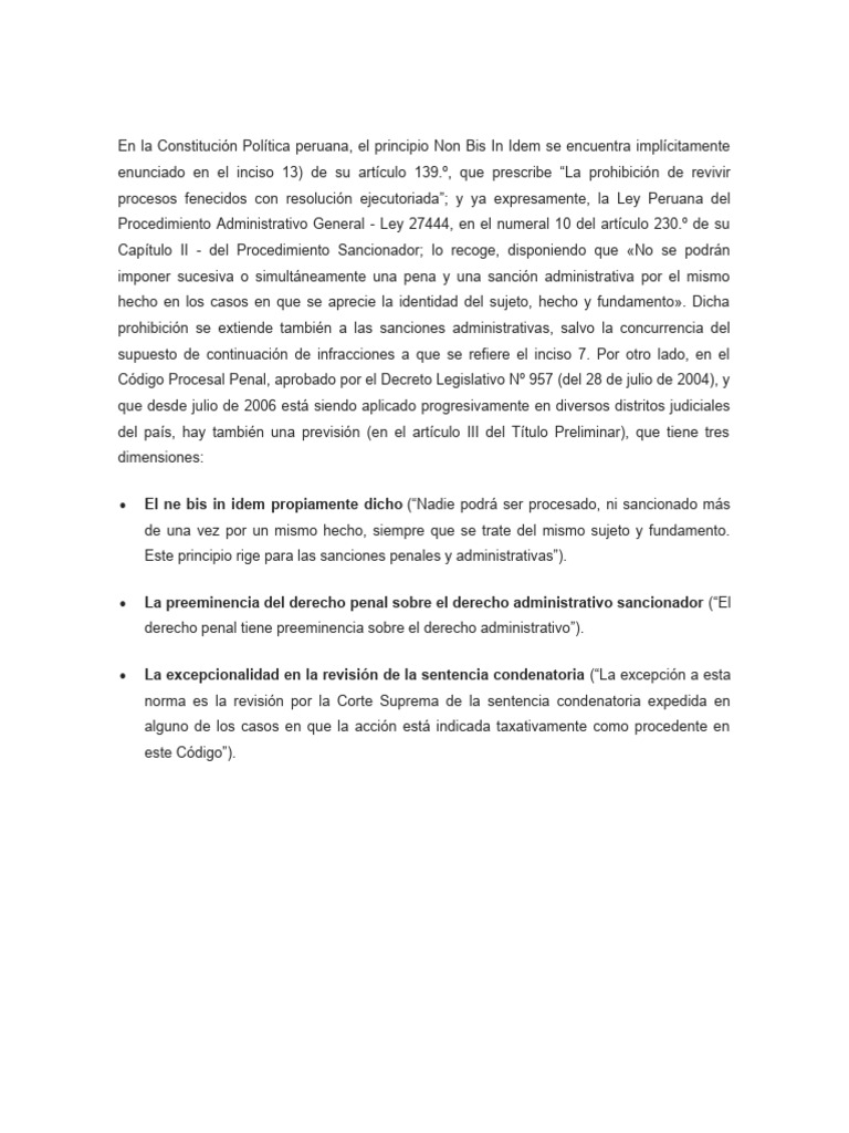 El Ne Bis in Idem | PDF