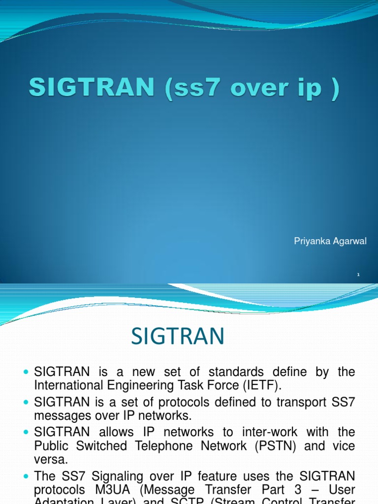 Sigtranss7overip Internet Protocols Transmission Control Protocol Free 30 Day Trial 