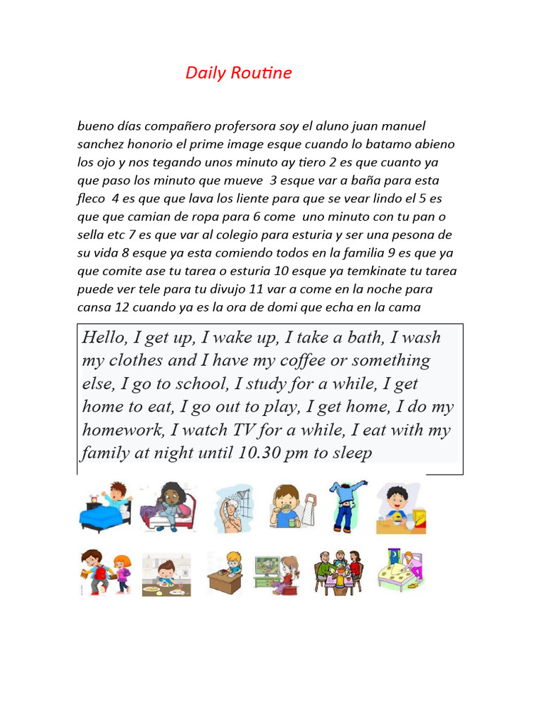 Daily Routine | PDF