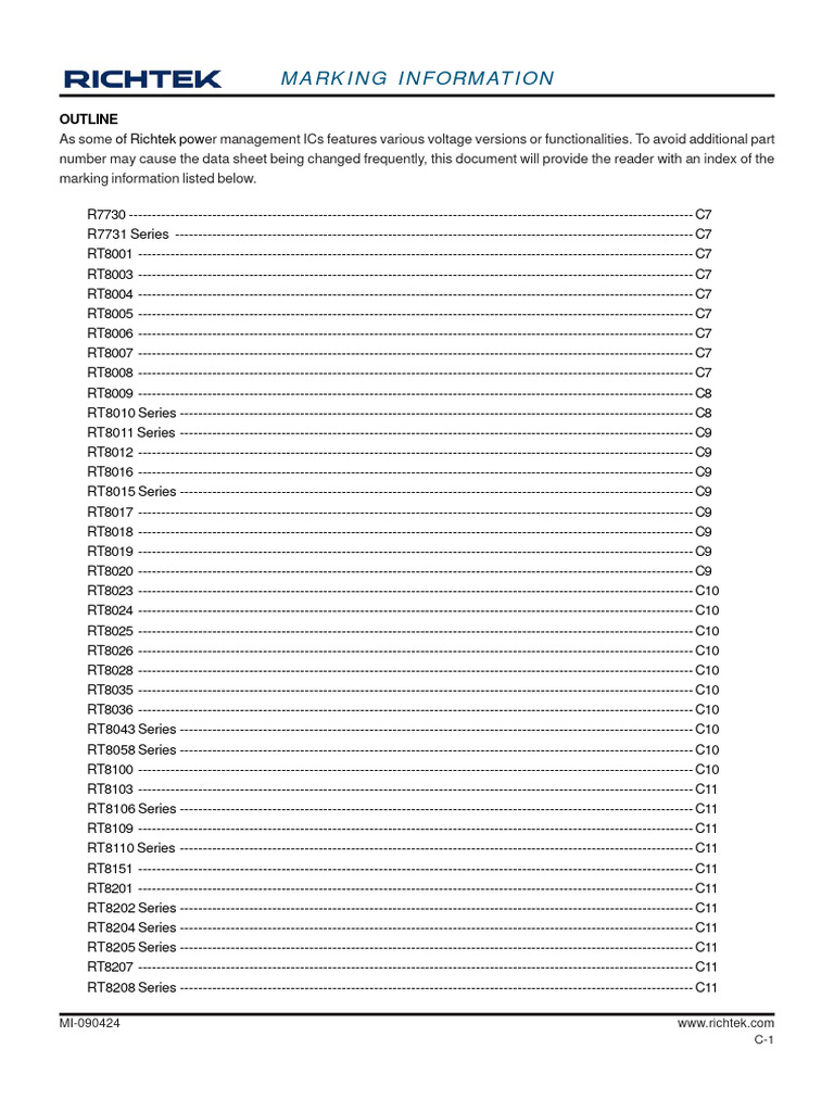 Richtek Marking Code | PDF | Chess