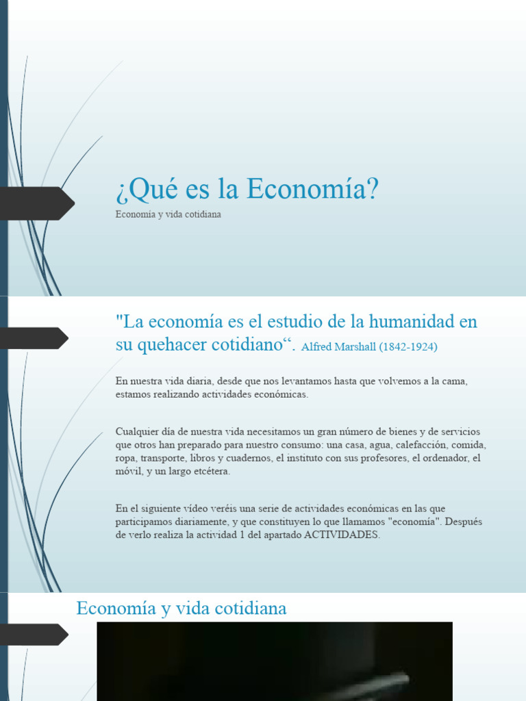 1qué Es La Economía | PDF | Bienes | Ciencias económicas