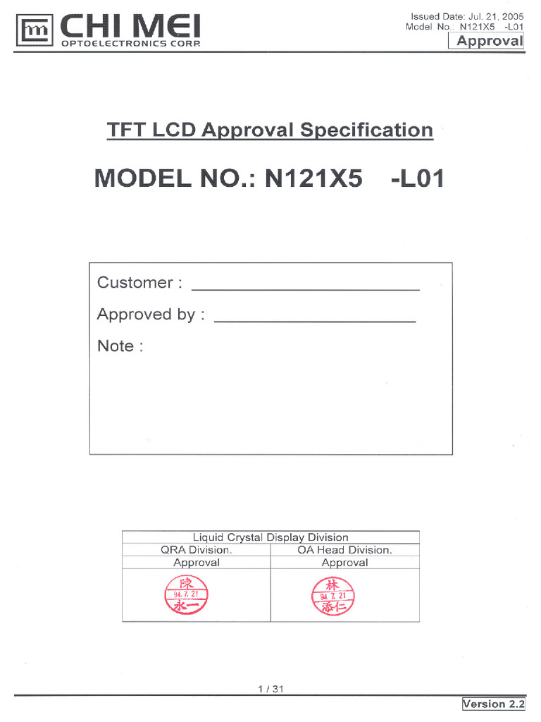 N121X5 L01 | PDF | Power Inverter | Electrical Engineering