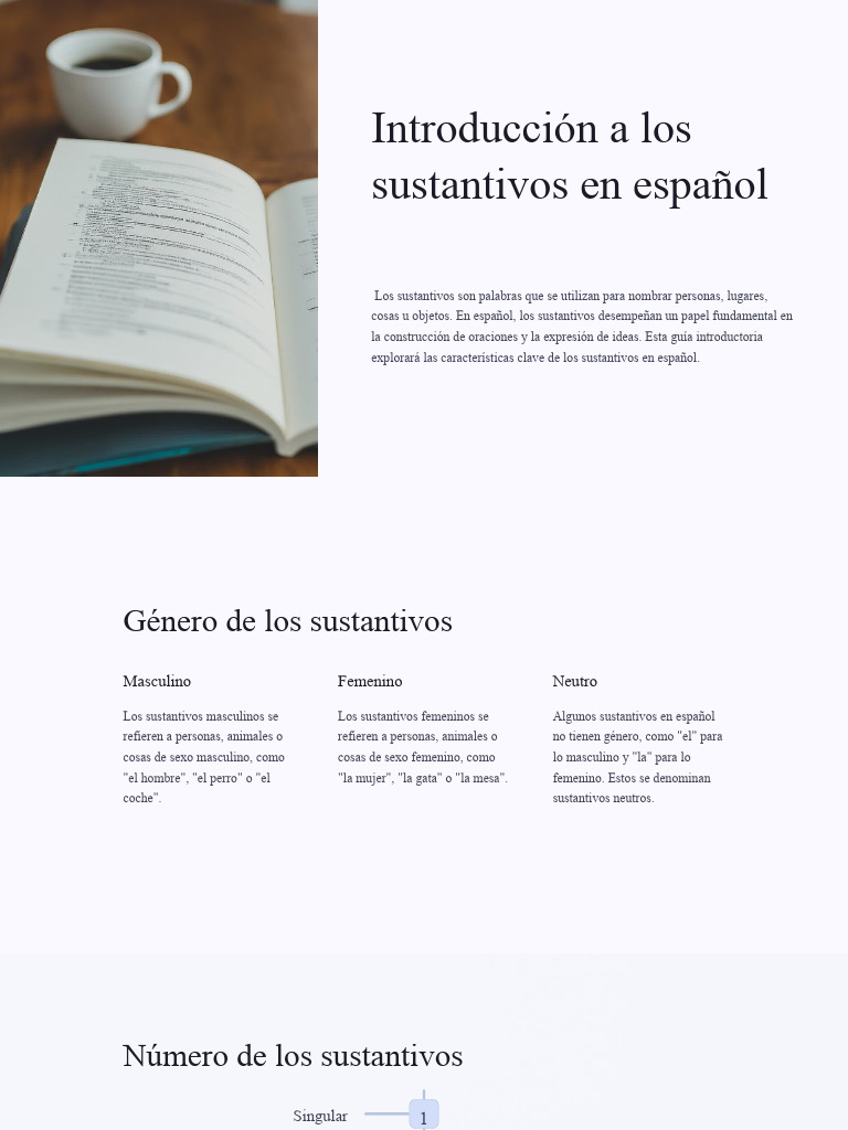 Introduccion A Los Sustantivos en Espanol | PDF | Sustantivo | Género ...