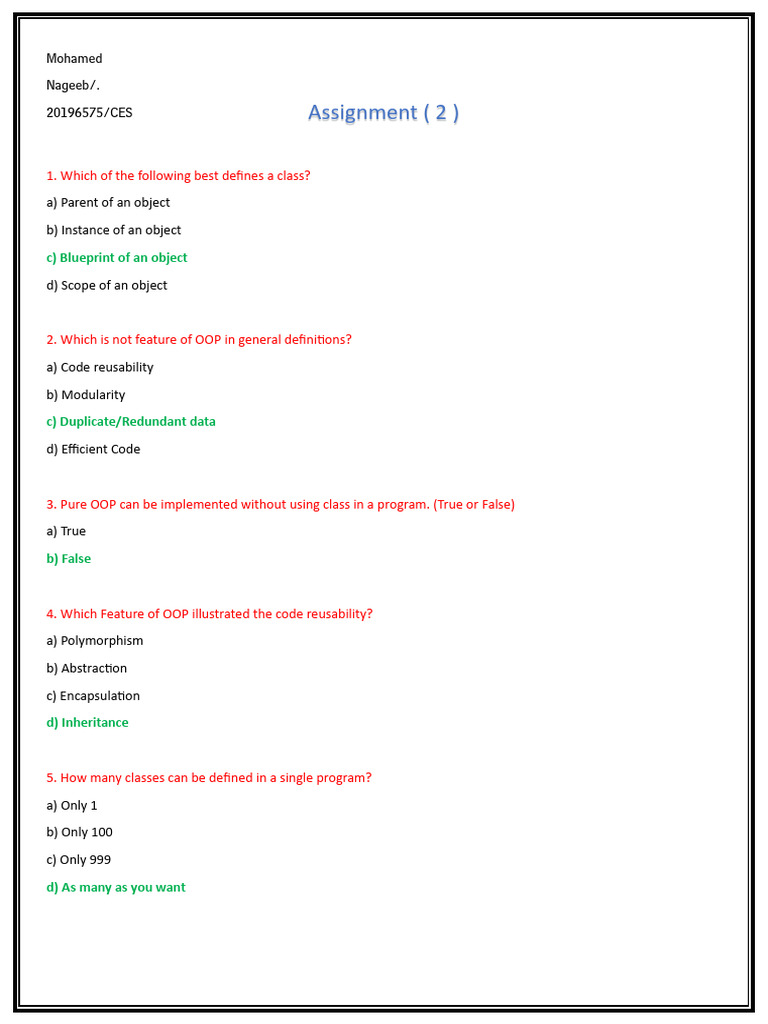 Software Assignment 2 Pdf Method Computer Programming Programming 3845