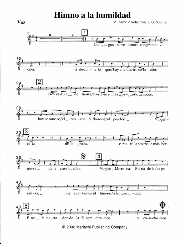 Himno A La Humildad - Marco Antonio Solis - by L G Sobrino | PDF