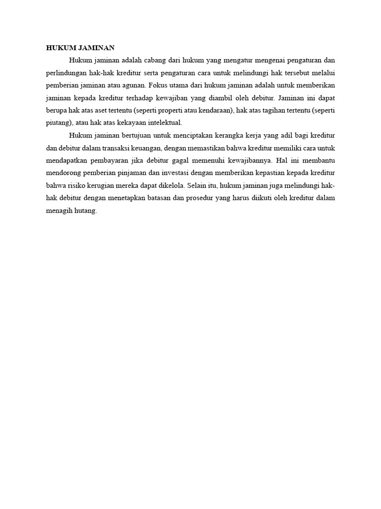 Hukum Jaminan | PDF