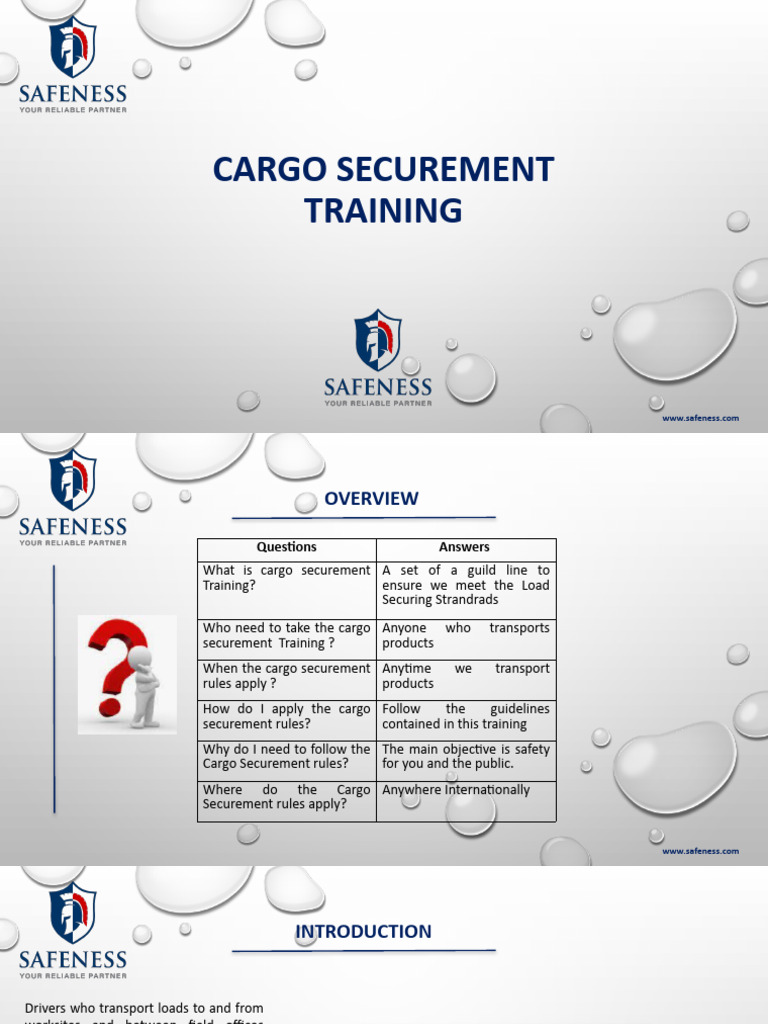 Saf-training-The Cargo Securement-English | PDF | Rope | Cargo