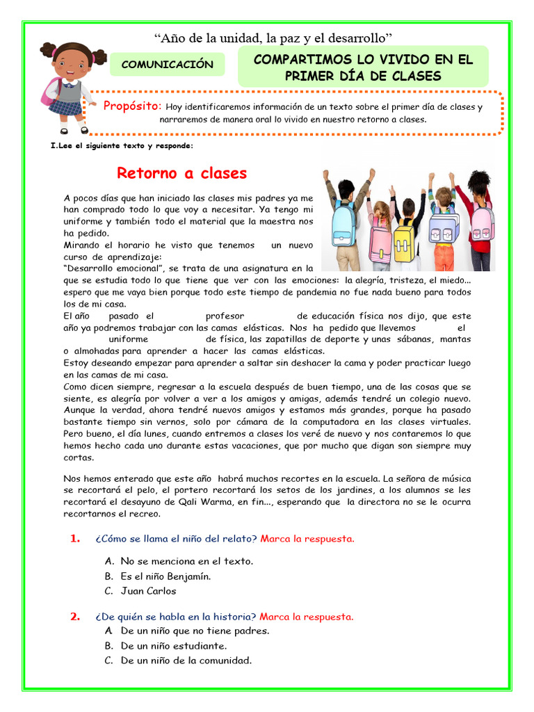 Regreso a Clases y Nuevas Emociones | PDF | Escuelas | Las emociones