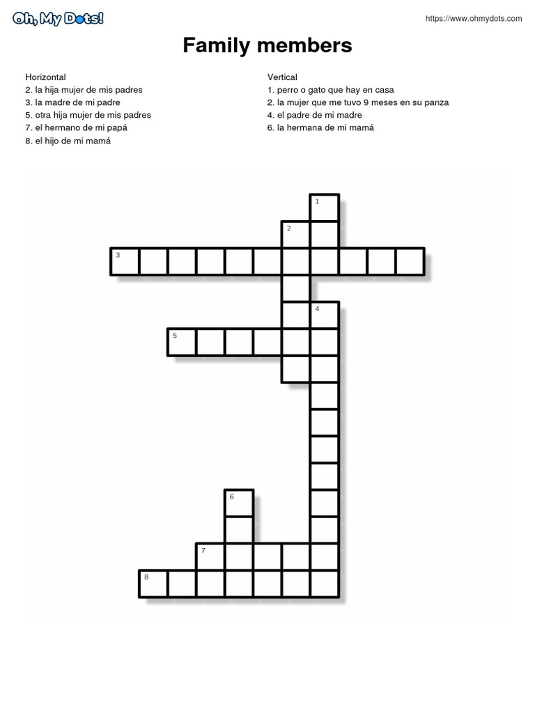 Oh-My-Dots-Crucigrama English | PDF