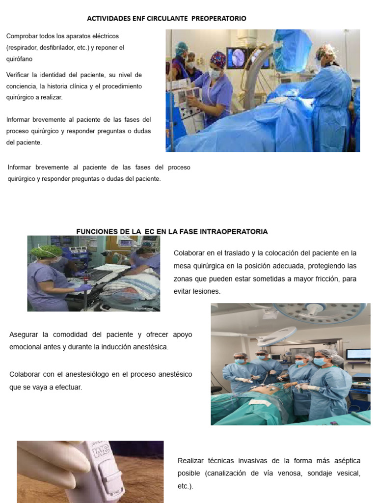 Acciones de La Enfermera Circulante | PDF | Cuidado de la salud | Especialidades Medicas