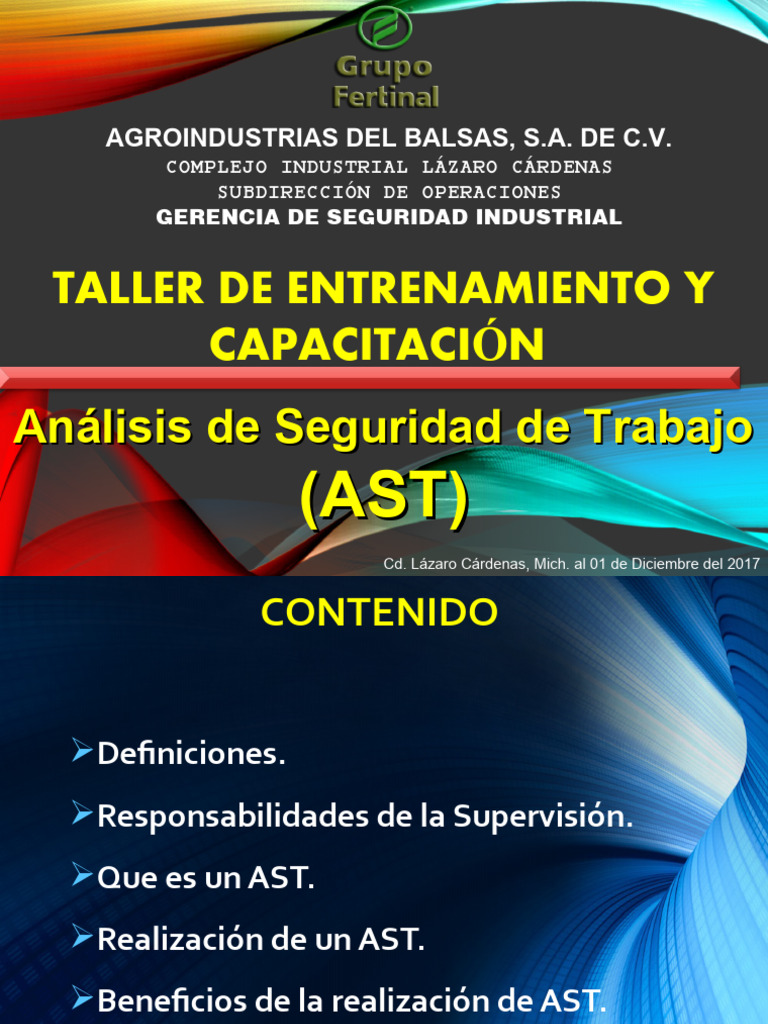 Análisis de Seguridad en el Trabajo AST | PDF
