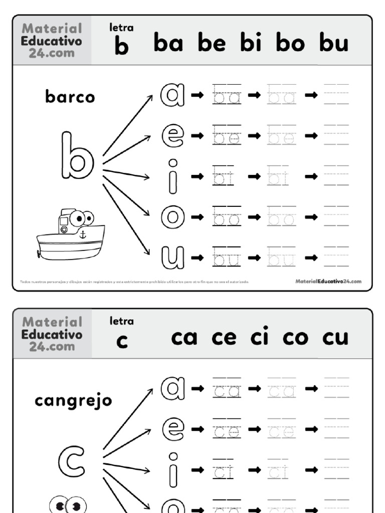 Fichas de Silabas | PDF