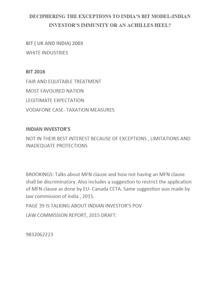 Bit (Uk and India) 2003: Deciphering The Exceptions To India'S Bit ...