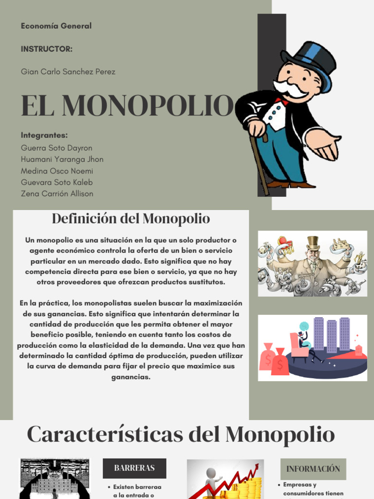 El Monopolio | PDF | Monopolio | Mercado (economía)