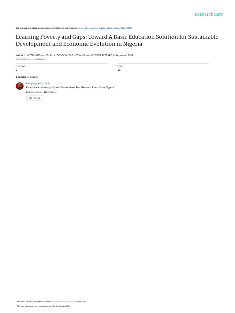 Learning Poverty and Gaps | PDF | Poverty | Poverty & Homelessness