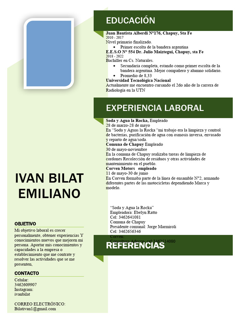 CV Ivan Bilat | PDF