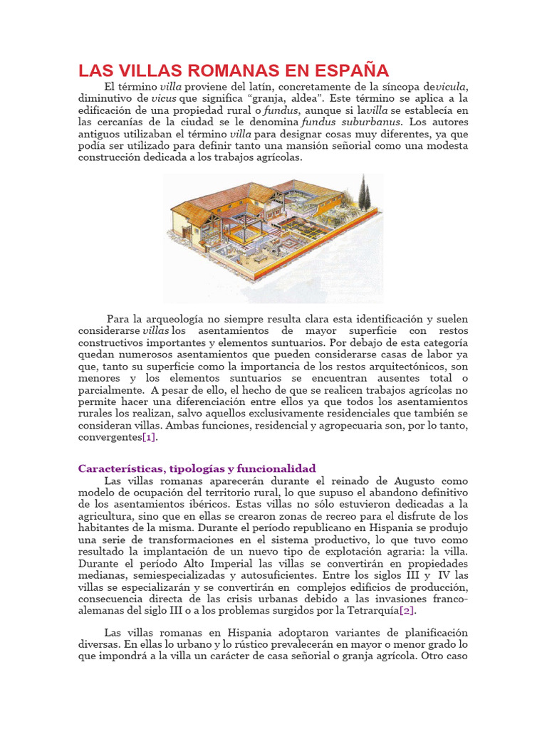 Tipologías de Villas Romanas en Hispania | PDF | edificio | imperio Romano