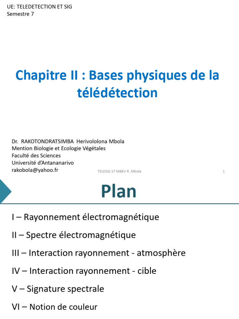 Chapitre-II-Base-physique-de-la-télédétection | PDF | Couleur ...