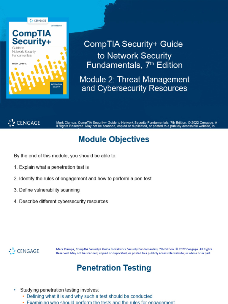 Module 2 Threat Management and Cybersecurity Resources | PDF ...