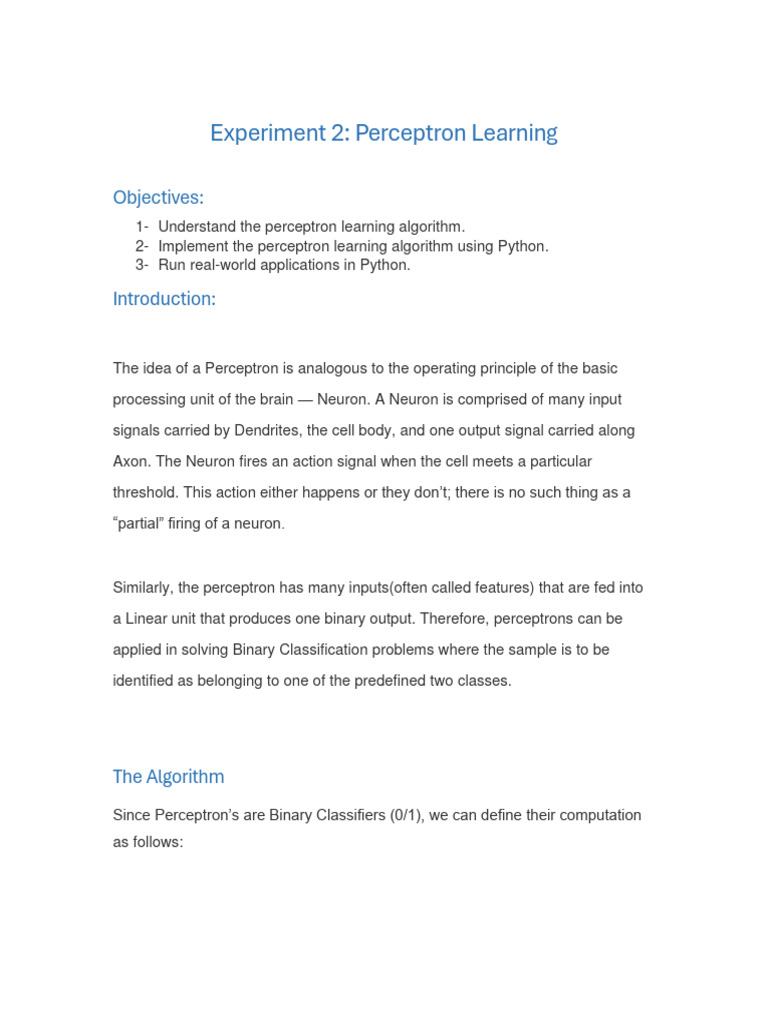 Experiment 2 v2 | PDF | Statistical Classification | Machine Learning