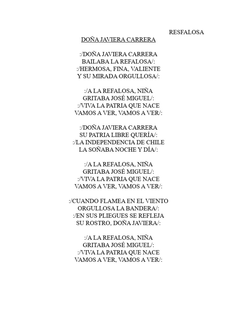 Resfalosa Doña Javiera Carrera | PDF | Arte
