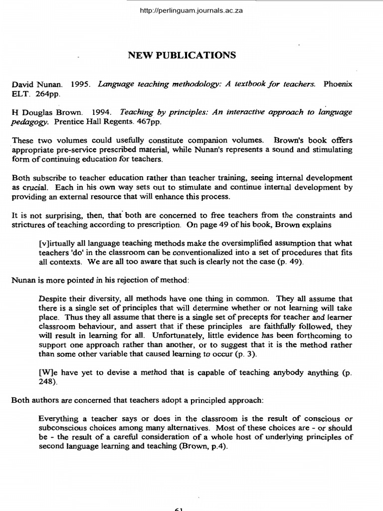 D Nunan Language Teaching Methodology A | PDF | Methodology | Language Education