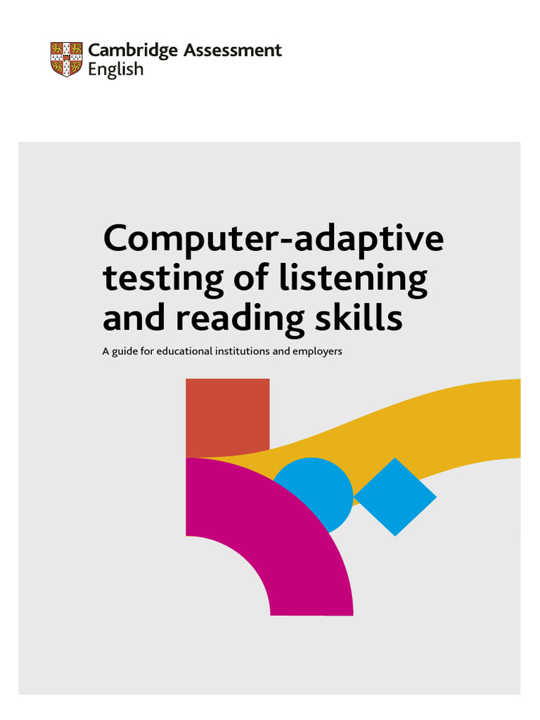 Computer-Adaptive Testing of Listening and Reading Skills | PDF ...