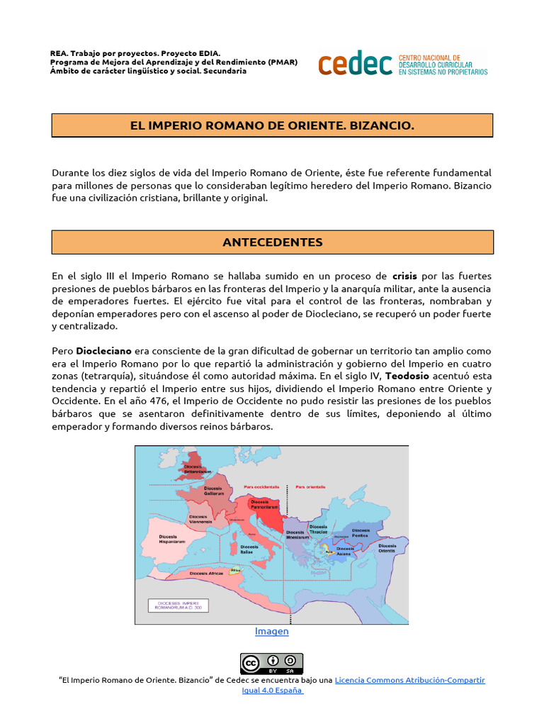 El Imperio Romano de Oriente. Bizancio . | PDF | imperio Bizantino ...