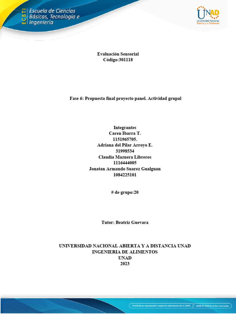 Fase 6 Propuesta Final Proyecto Panel.. | PDF | Productos lácteos