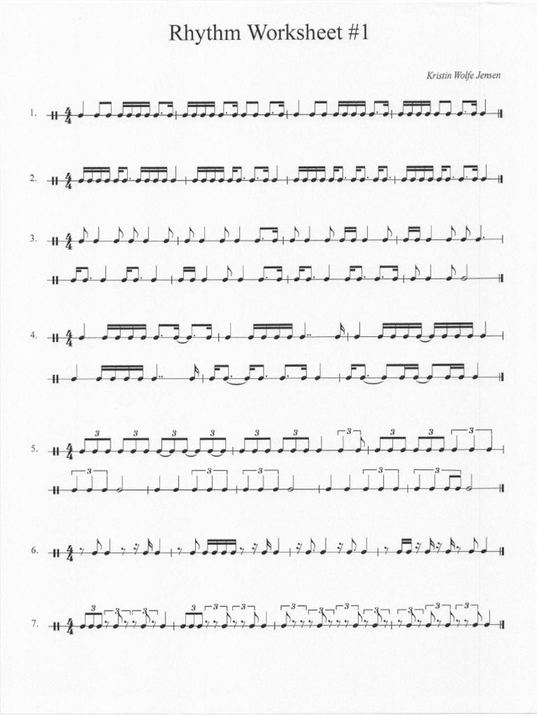 Rhythm Worksheets | PDF