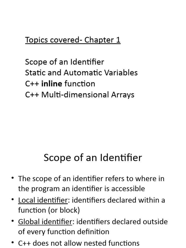 Constant & Static | PDF | Scope (Computer Science) | Variable (Computer Science)