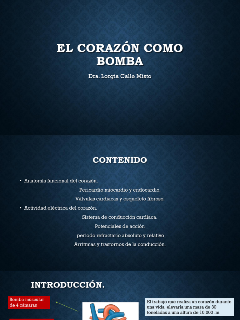 3 EL CORAZON COMO BOMBA 2022 (1) | PDF | Corazón | Potencial de acción