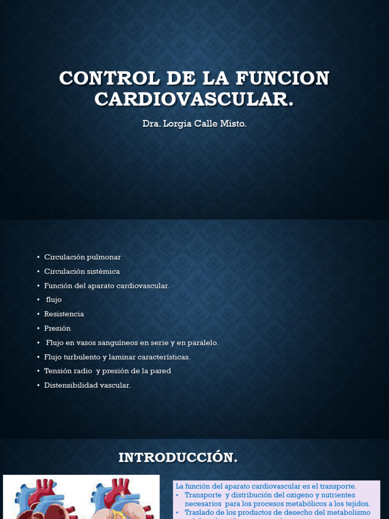 2 Control de La Funcion Cardiovascular | PDF | Sistema circulatorio | Vena