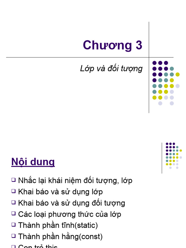 Chuong 3 - Lop Va Doi Tuong | PDF