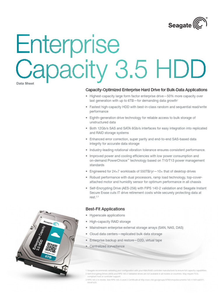 Enterprise Capacity 3 5 HDD v4 ds1791 3 1403us | PDF | Hard Disk Drive | Byte