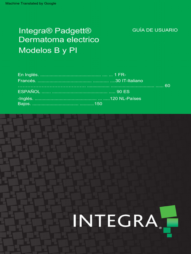 Dermatomo Integra | PDF | Fuente de alimentación | Fusible (Eléctrico)