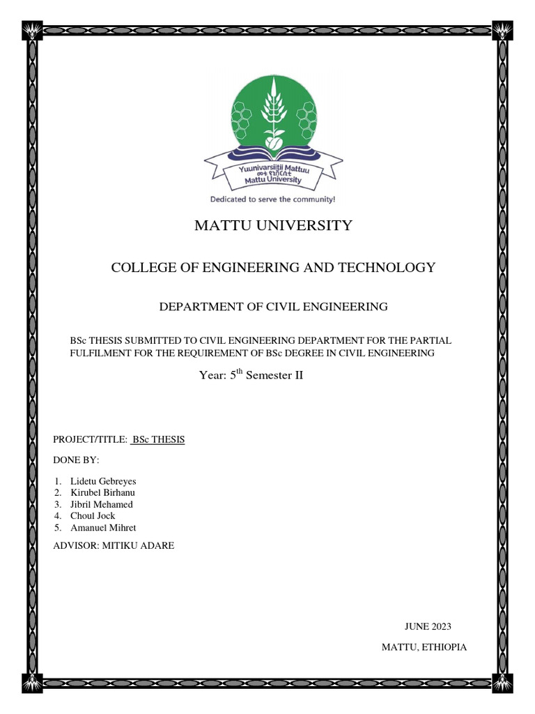 BSC Thesis Final Report | PDF | Road | Road Surface