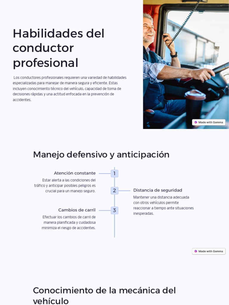 Habilidades-del-conductor-profesional | PDF | Estrés (biología) | Toma ...