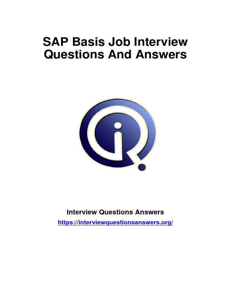 737 SAP Basis Interview Questions Answers Guide | PDF | Databases | Password
