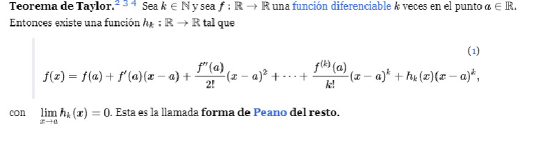 Series de Taylor | PDF