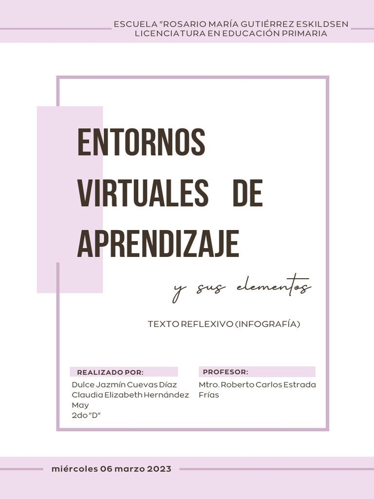 Entornos Virtuales de Aprendizaje | PDF | Tecnologia Educacional ...