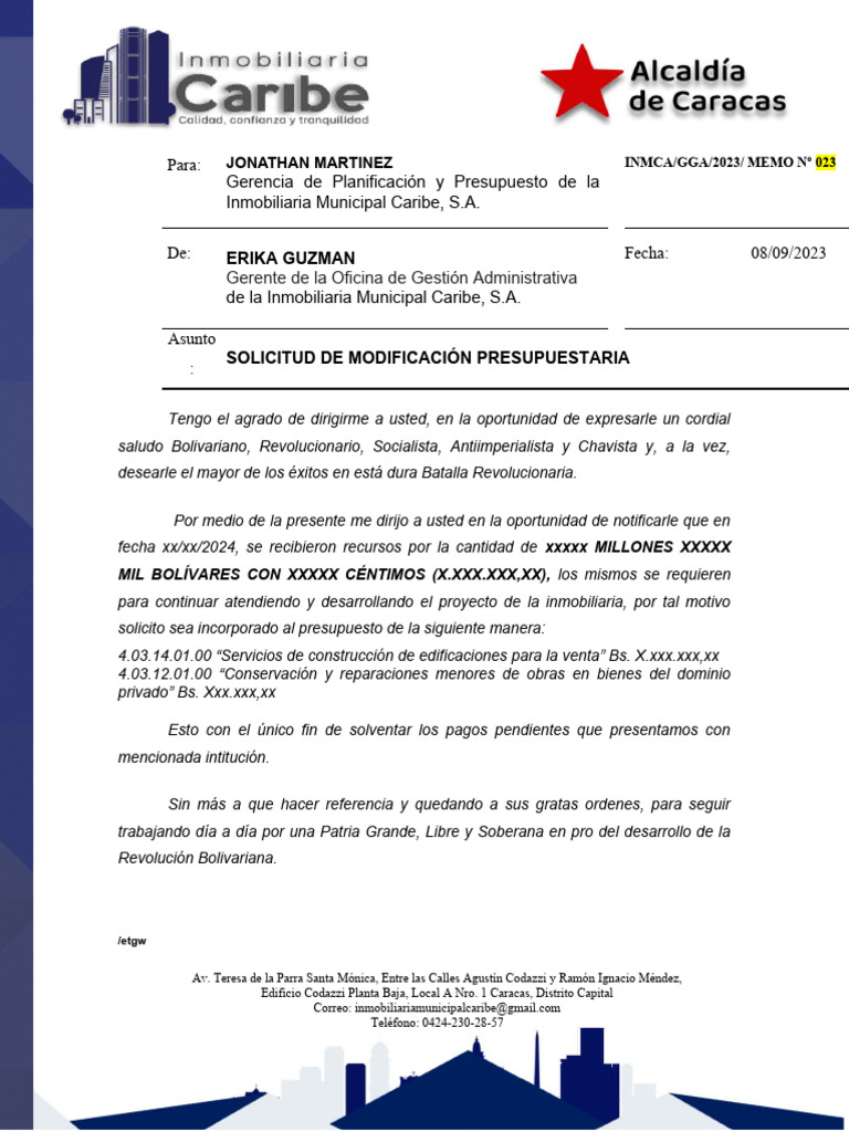 Formato Memorandum | PDF