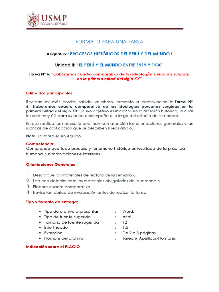 Formato - Tarea - 6 OFICIAL | PDF