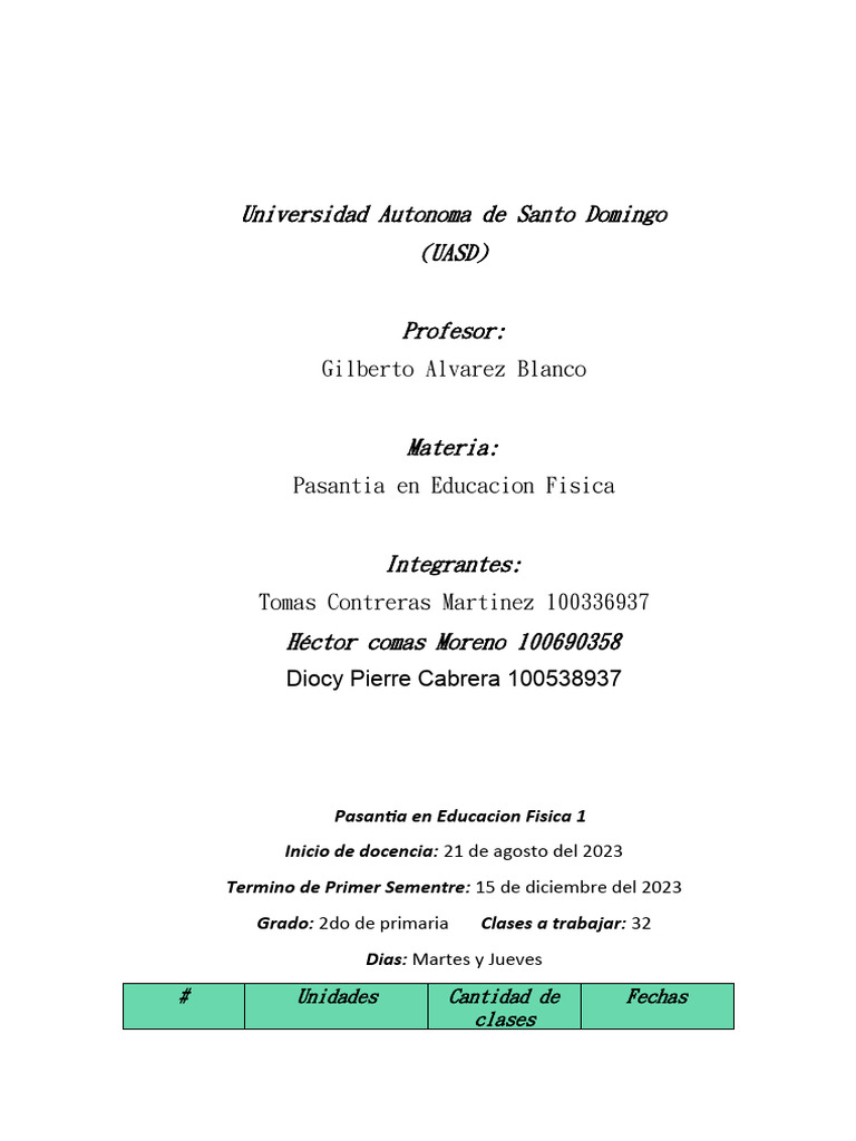 Trabajo de Educación Física | PDF | Ritmo | Coordinación motriz