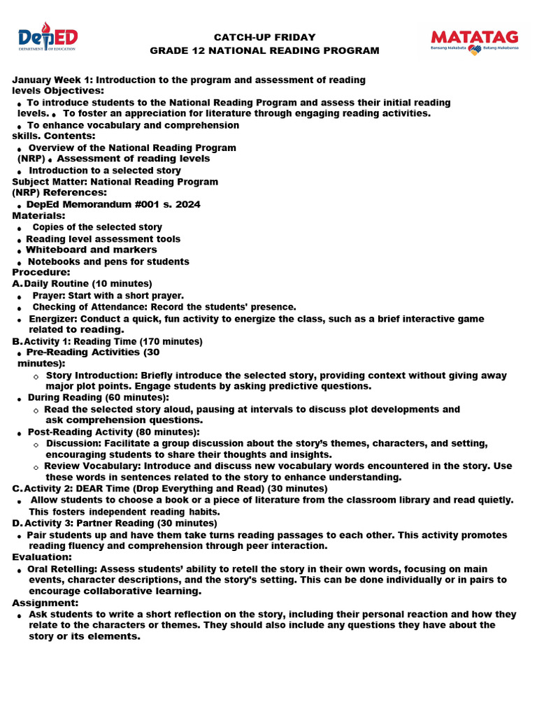 Grade 12 NRP | PDF | Poetry | Reading Comprehension