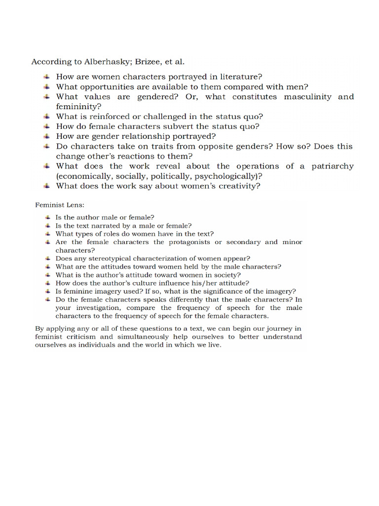 Feminism Question | PDF